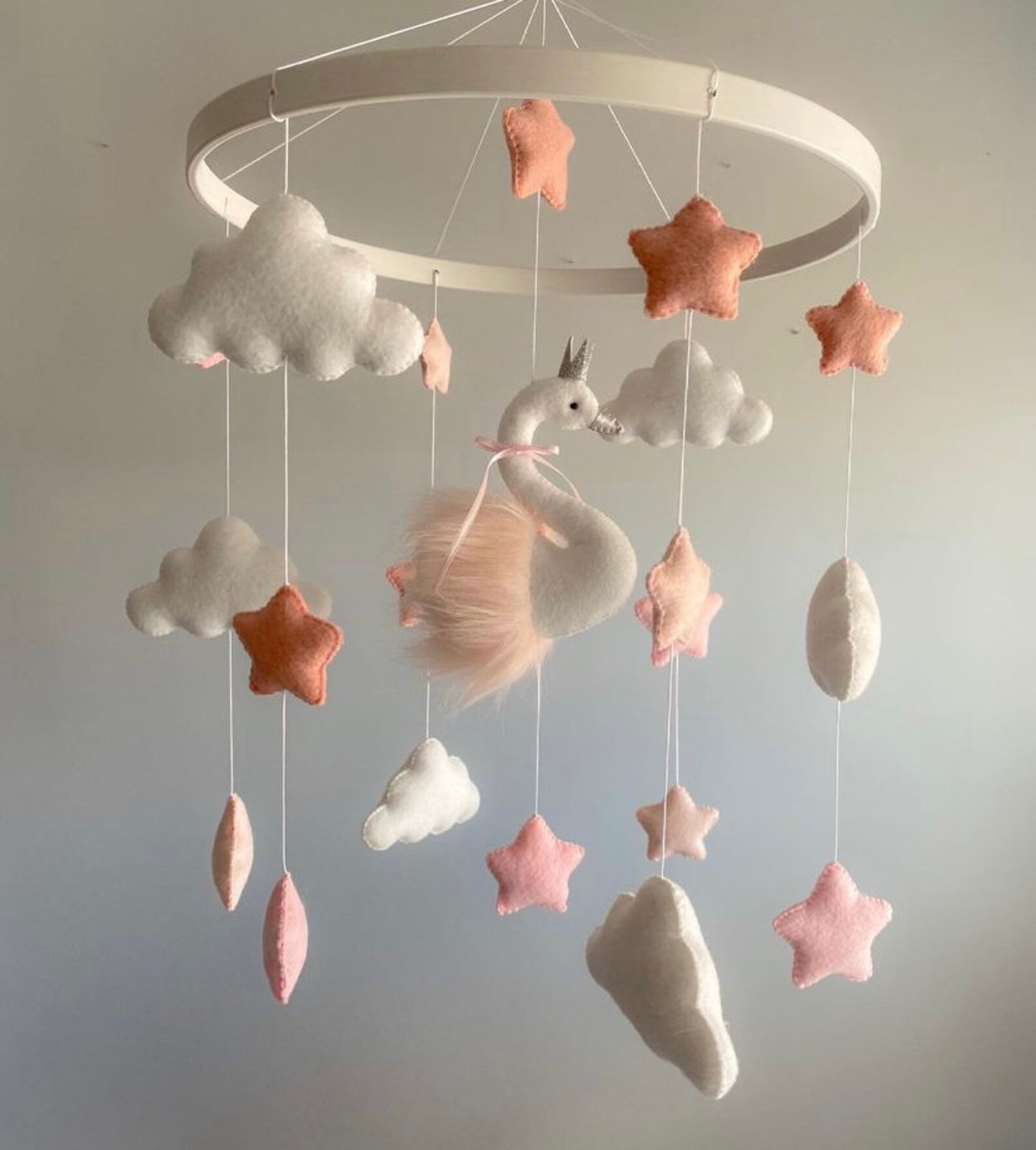 Swan Baby Mobile - Etsy