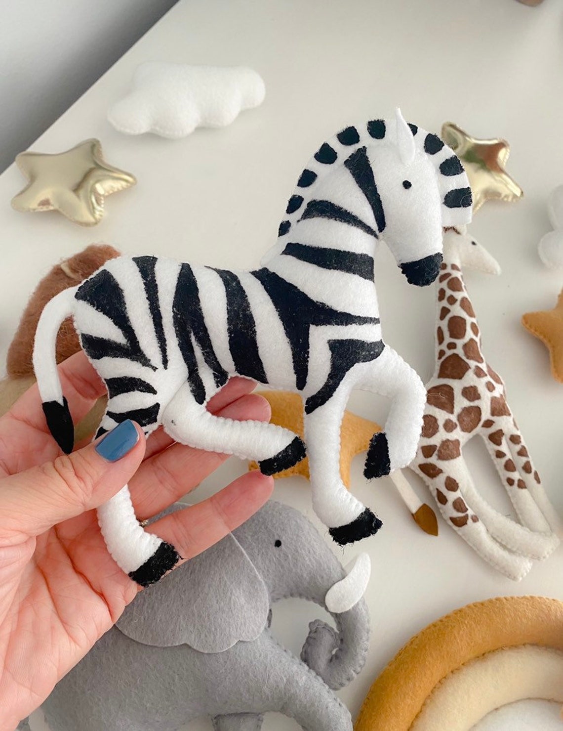 Neutral Animals Mobile - Etsy
