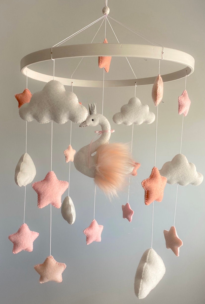 Swan Baby Mobile - Etsy