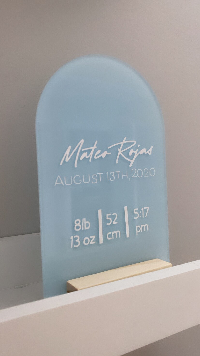Name Announcement Sign Newborn Announcement - Etsy