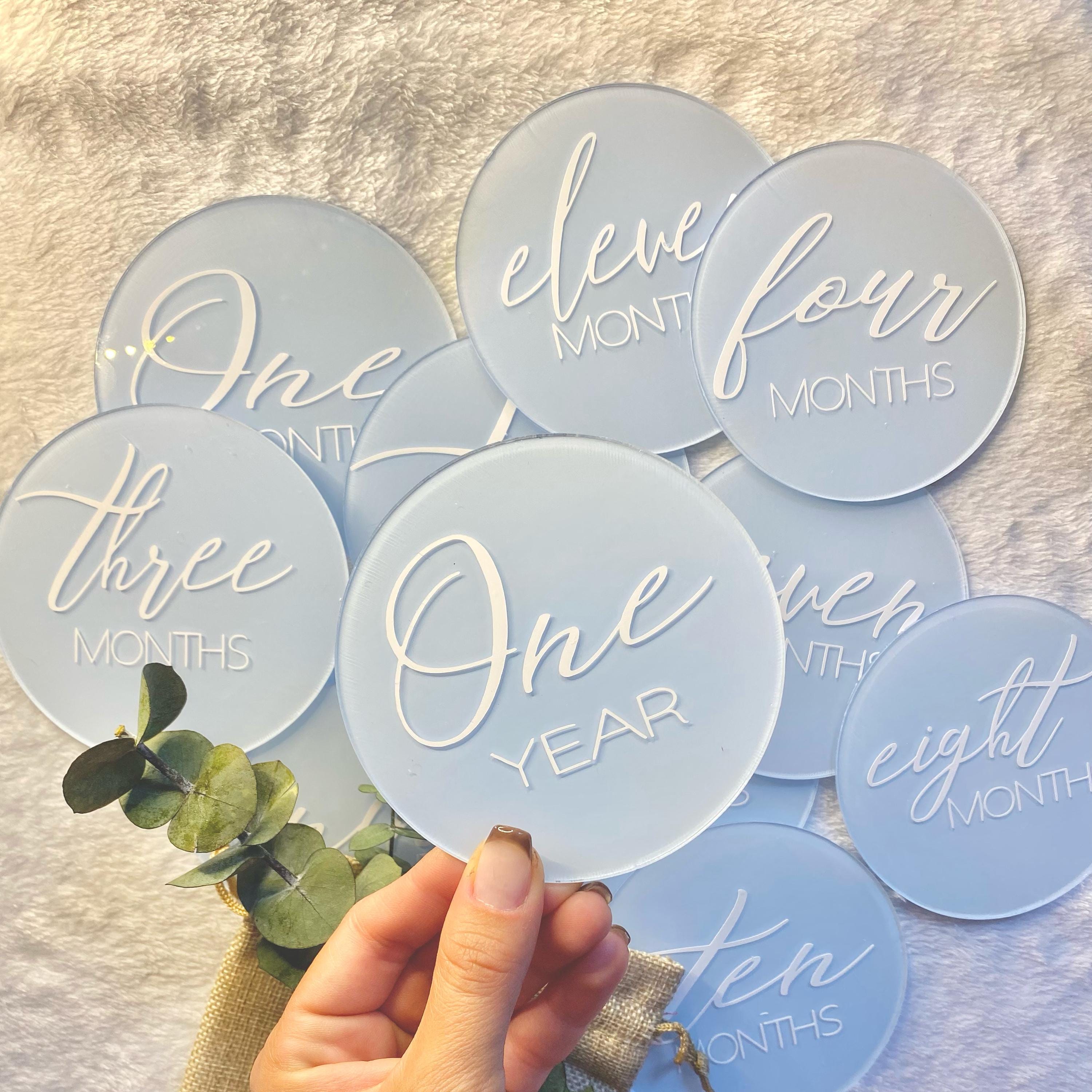 Baby Milestones | Monthly Acrylic Discs - Etsy