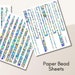 Printable Paper Bead Sheets Patterns Iridescent Glitter 1 - Etsy