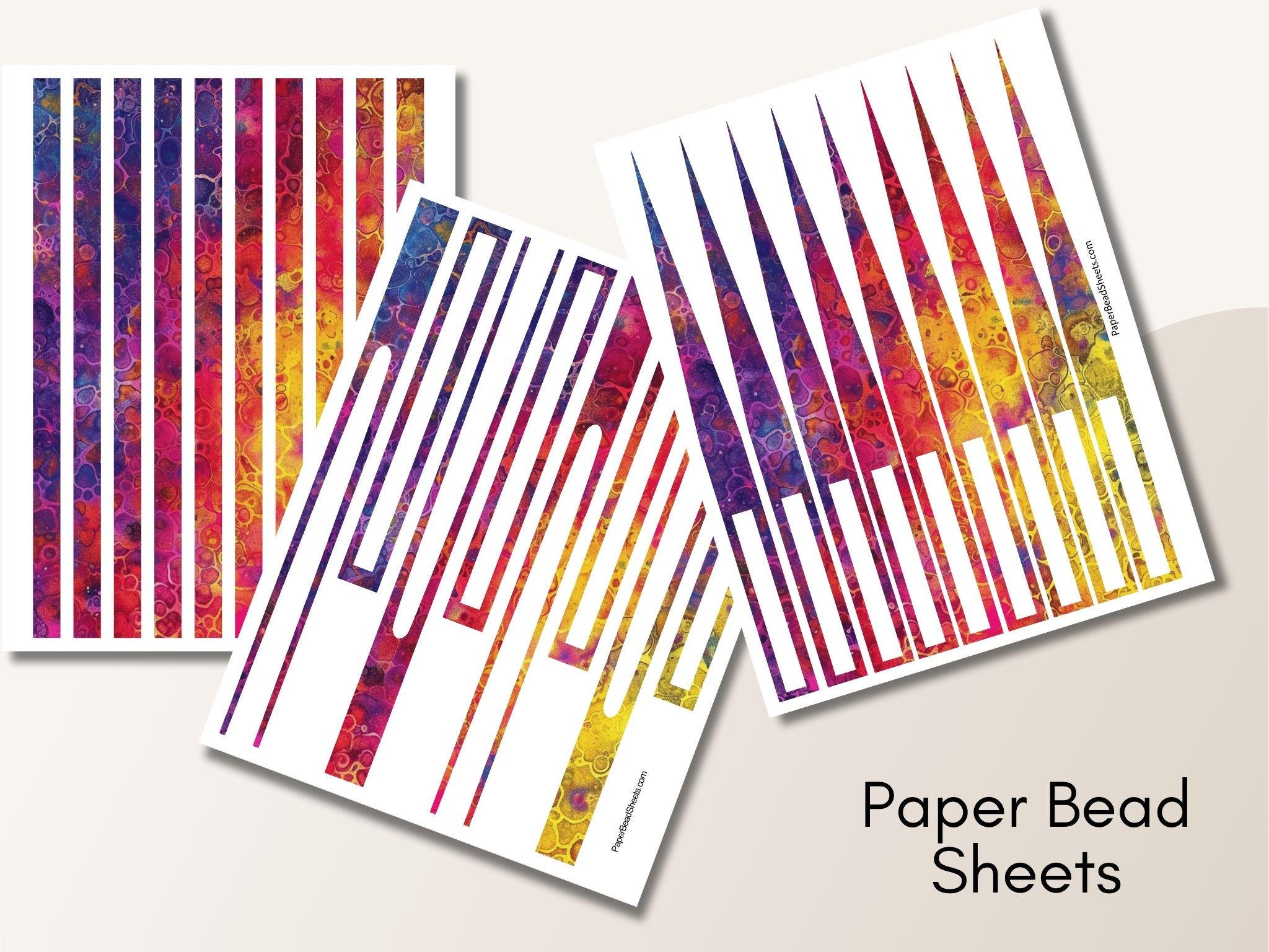 Printable Paper Bead Sheets Patterns Brights 1 - Etsy