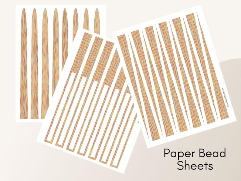 Printable Paper Bead Sheets Patterns Rose Green Wavy Stripes - Etsy