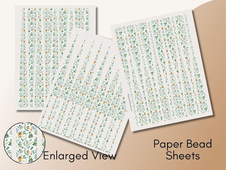 Printable Paper Bead Sheets Patterns Christmas 8 - Etsy
