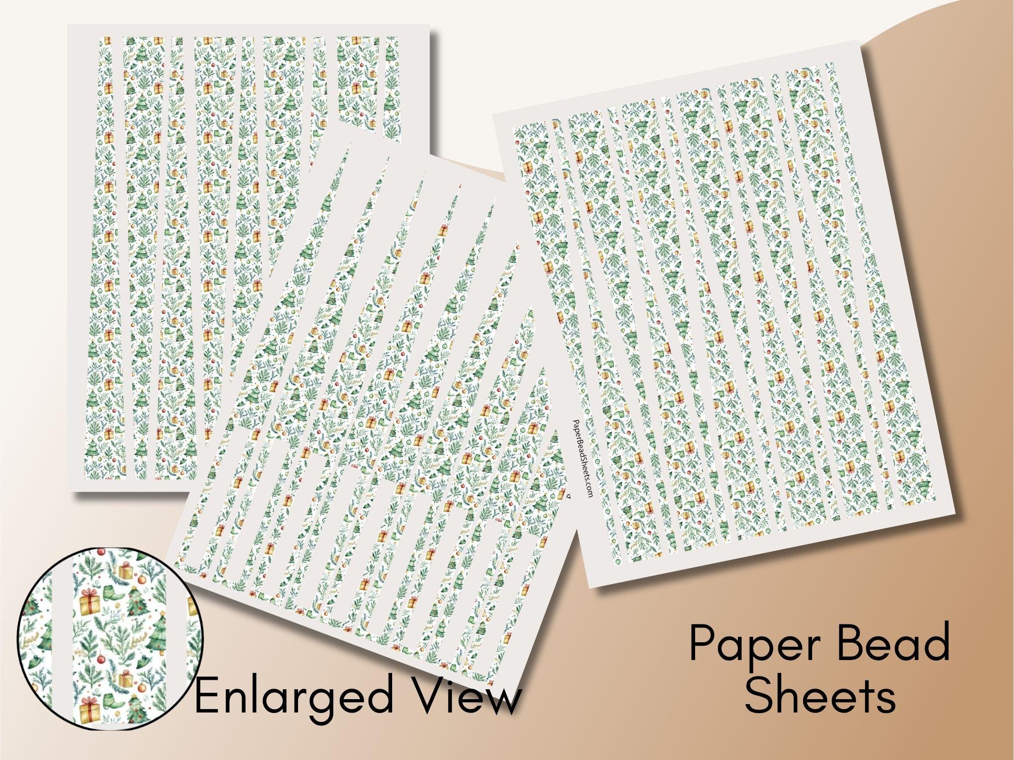 Printable Paper Bead Sheets Patterns Christmas 8 - Etsy