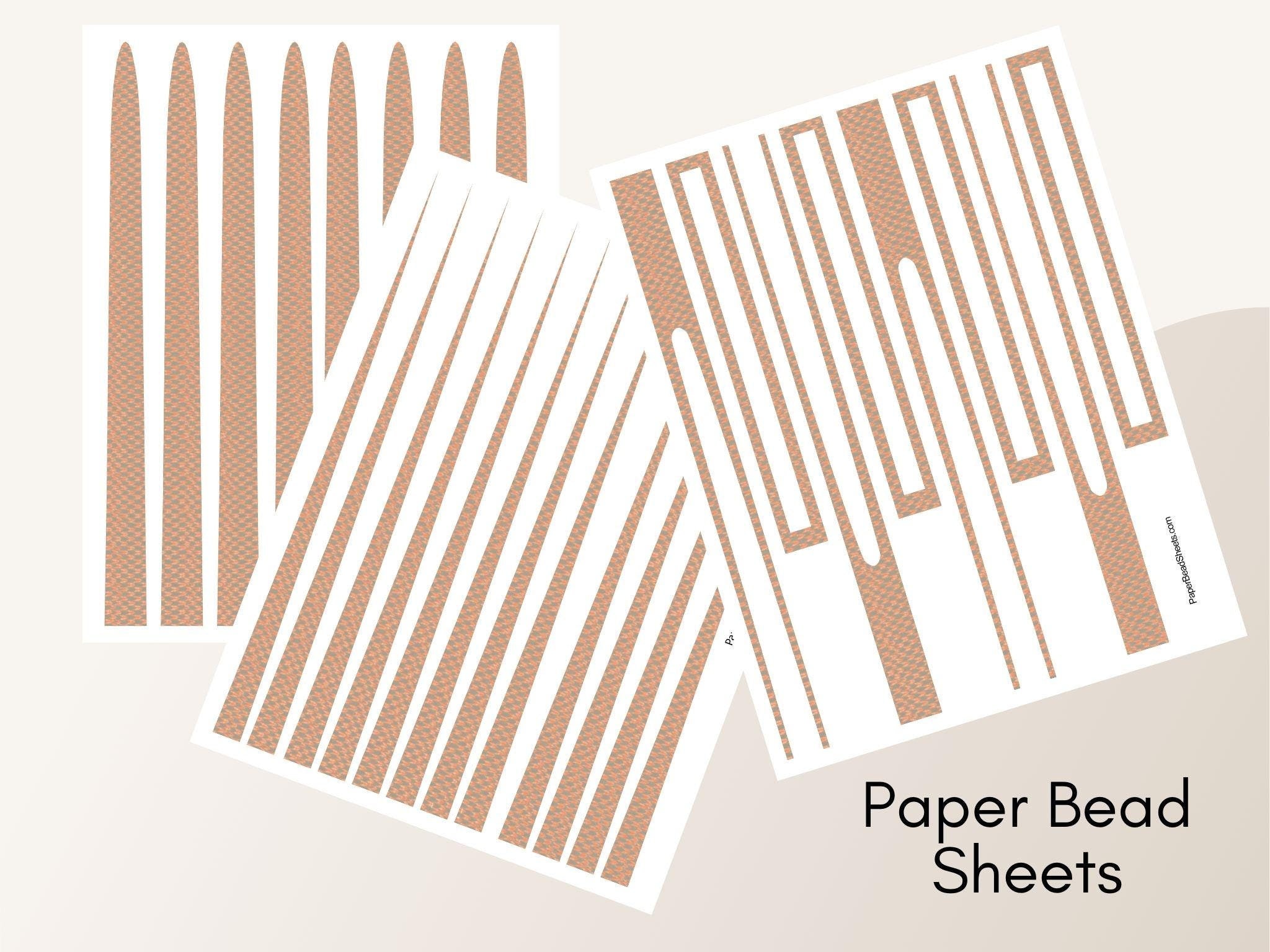 Printable Paper Bead Sheets Patterns Orange Khaki - Etsy