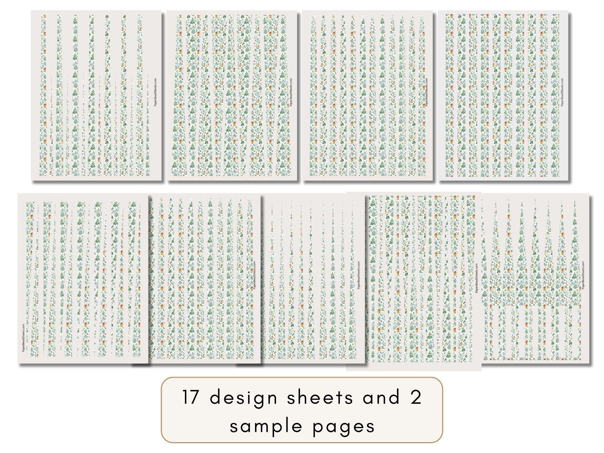 Printable Paper Bead Sheets Patterns Christmas 8 - Etsy