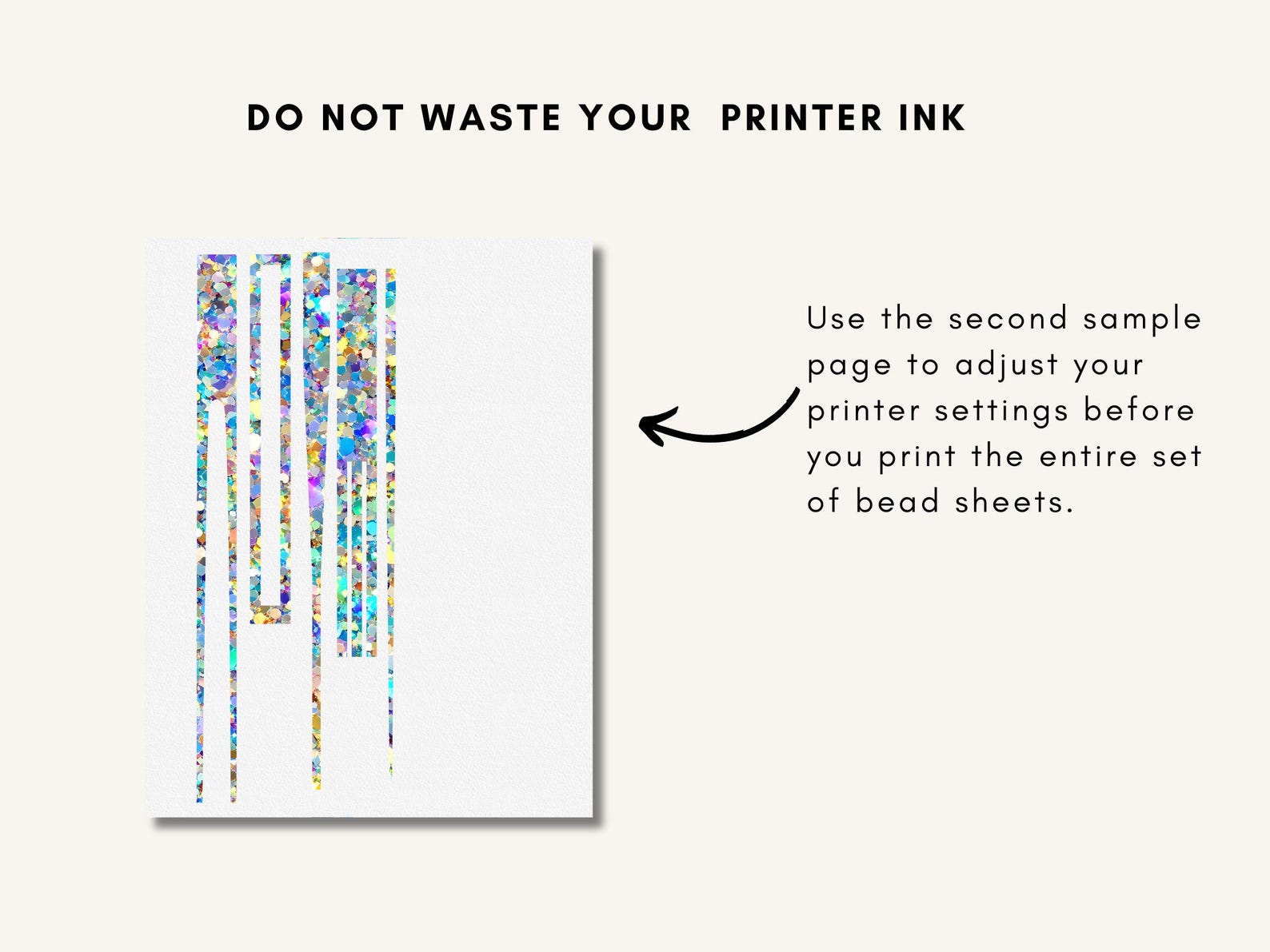 Printable Paper Bead Sheets Patterns Iridescent Glitter 1 - Etsy