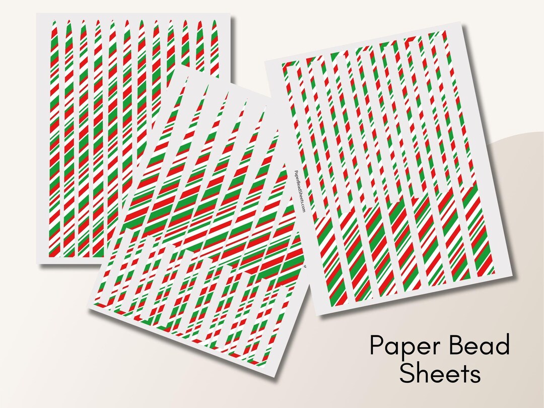 Printable Paper Bead Sheets Patterns Christmas 2 - Etsy