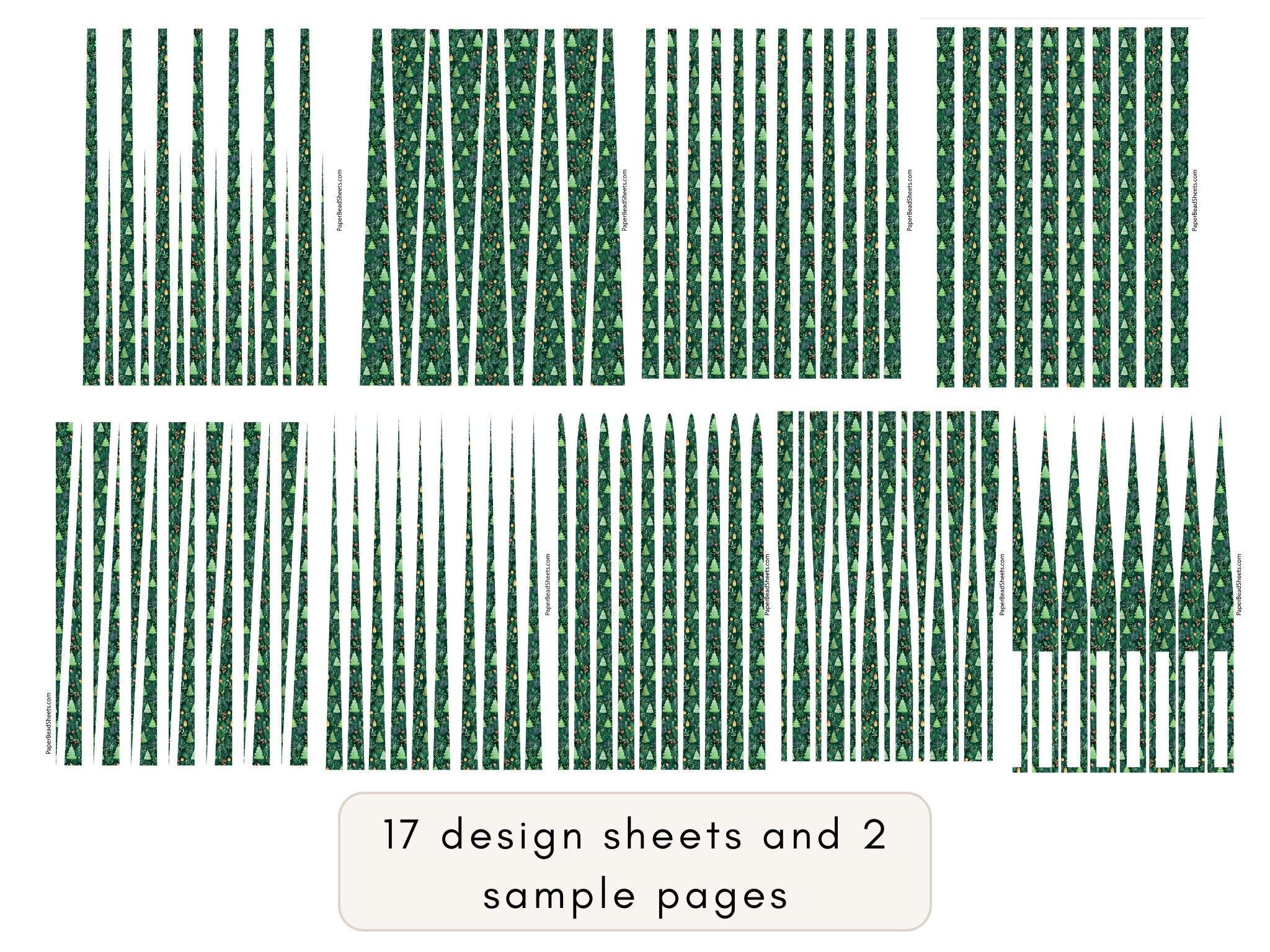 Printable Paper Bead Sheets Patterns Christmas 7 - Etsy