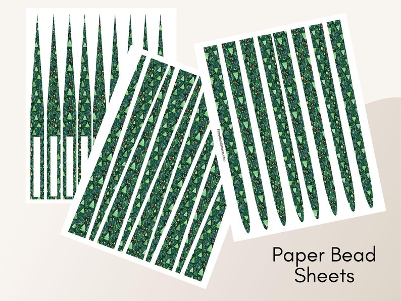 Printable Paper Bead Sheets Patterns Christmas 7 - Etsy