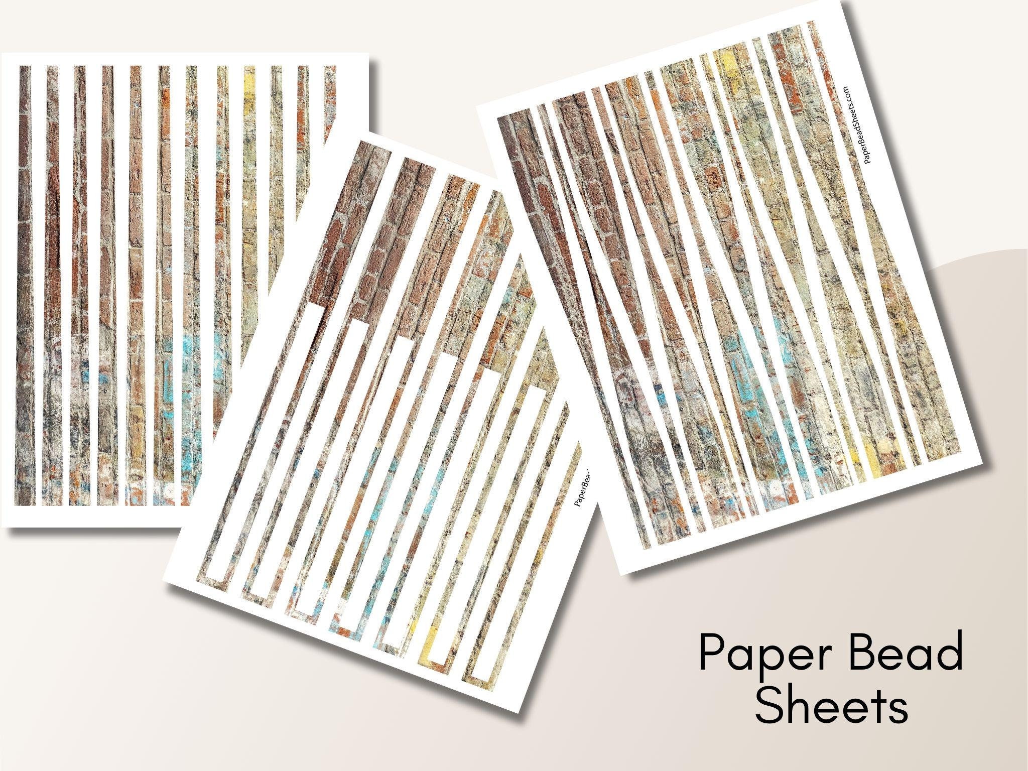Printable Paper Bead Sheets Patterns Brick Pastel 2 - Etsy