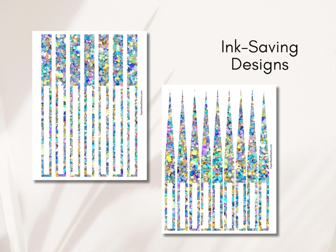 Printable Paper Bead Sheets Patterns Iridescent Glitter 1 - Etsy