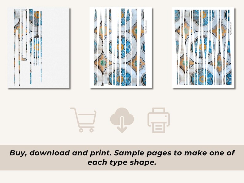 Printable Paper Bead Sheets Patterns Light Blue Floral - Etsy