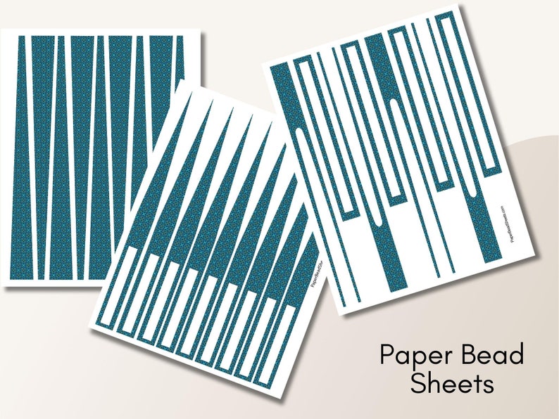 Printable Paper Bead Sheets Patterns Blues and Greens 2 - Etsy