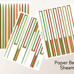 Printable Paper Bead Sheets Patterns Christmas 1 - Etsy