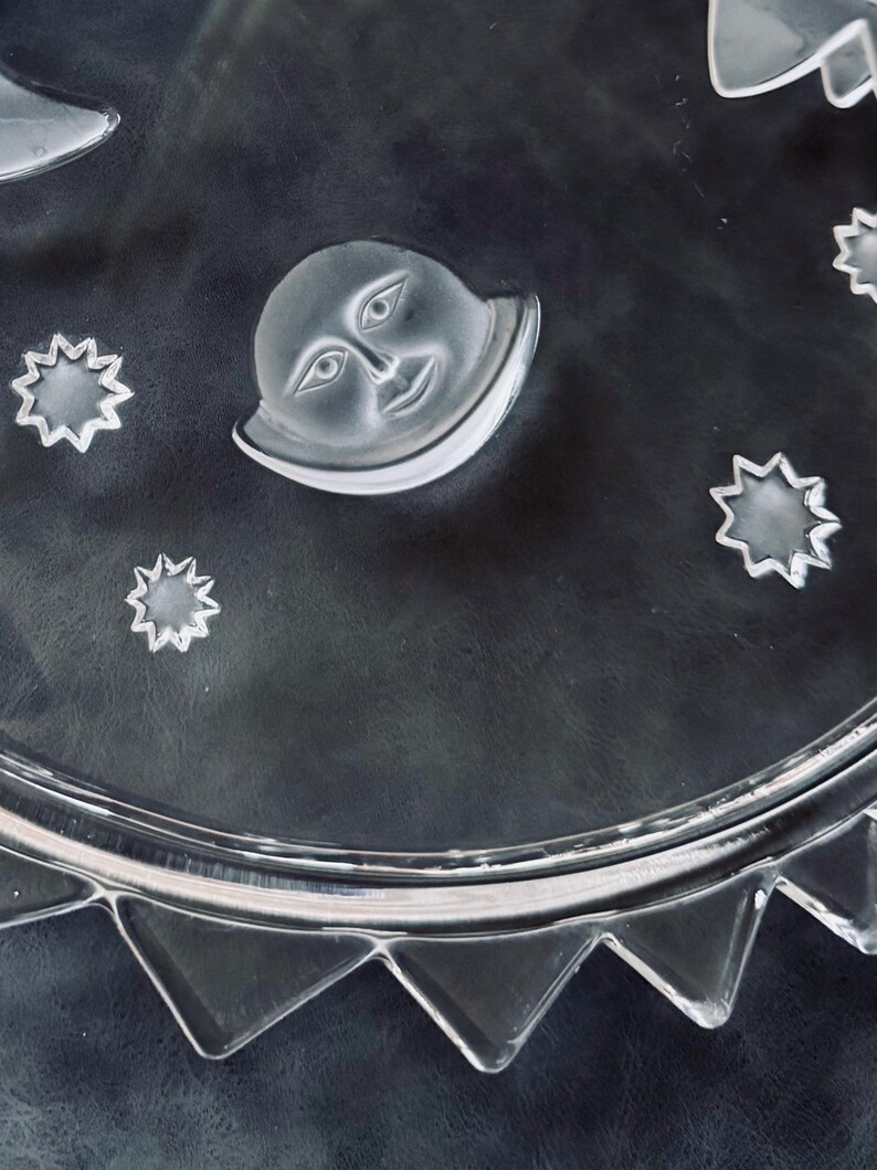 Vintage Celestial Crystal Platter and Bowl – Sun, Moon & Stars Studio ...