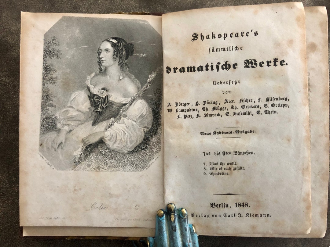 Set of 5 Antique Books From 1848 (19th Century) With Gothic Script in ...