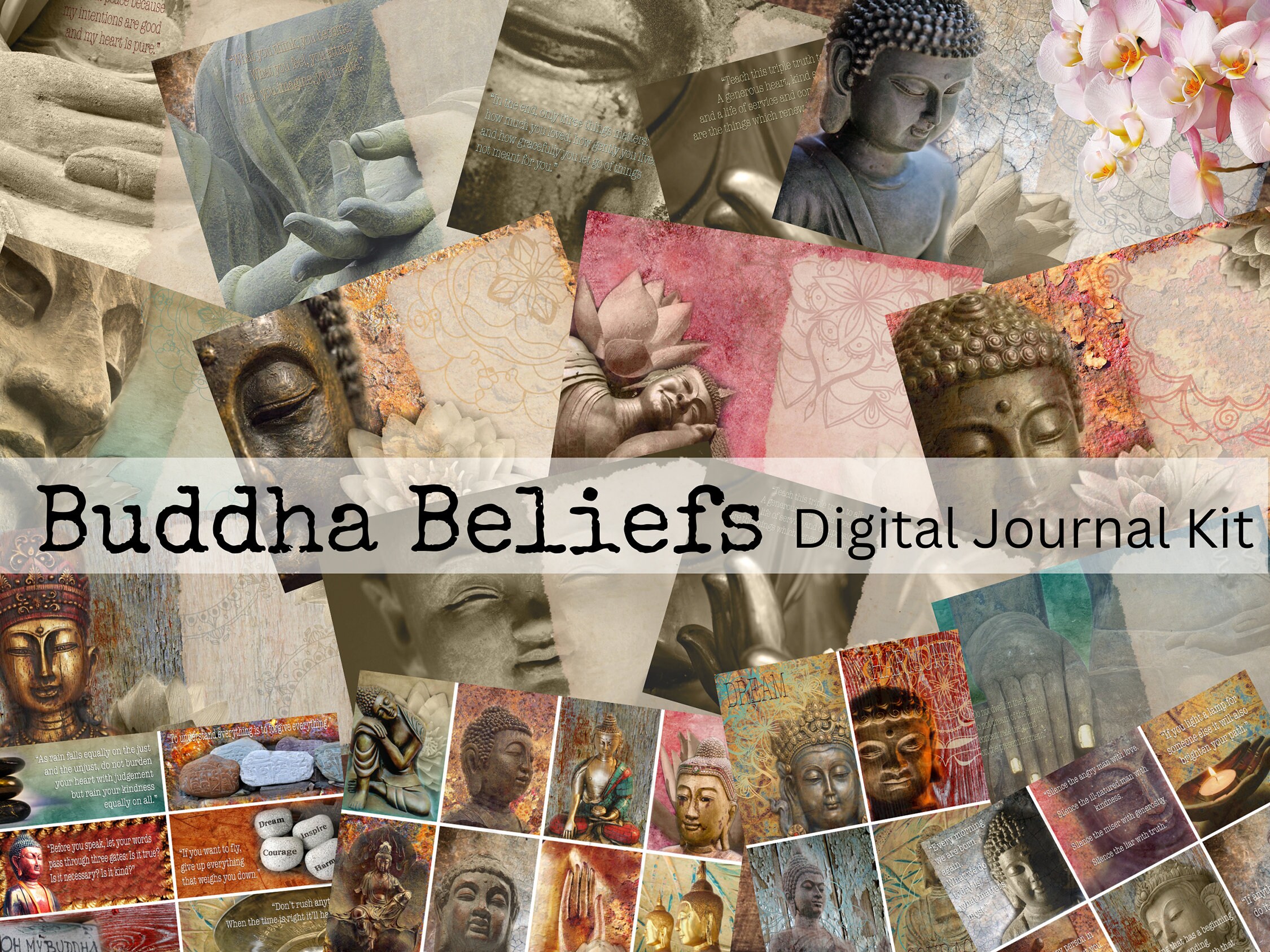 Buddha Beliefs Digital Journal Kit Direct Download Printable Digitals ...