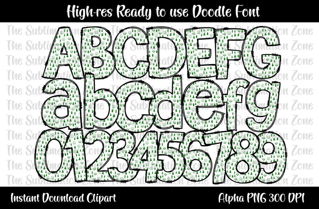 Doodle Alphabet Letters Strawberry PNG Download, 0-9 , A-z, A-Z ...