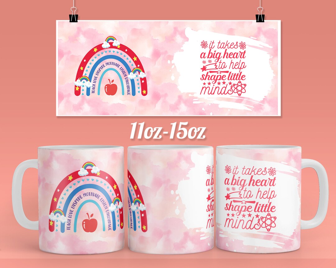 Teacher Life Mug Design for 11 - 15oz Mug - Ready to Press Coffee Mug ...