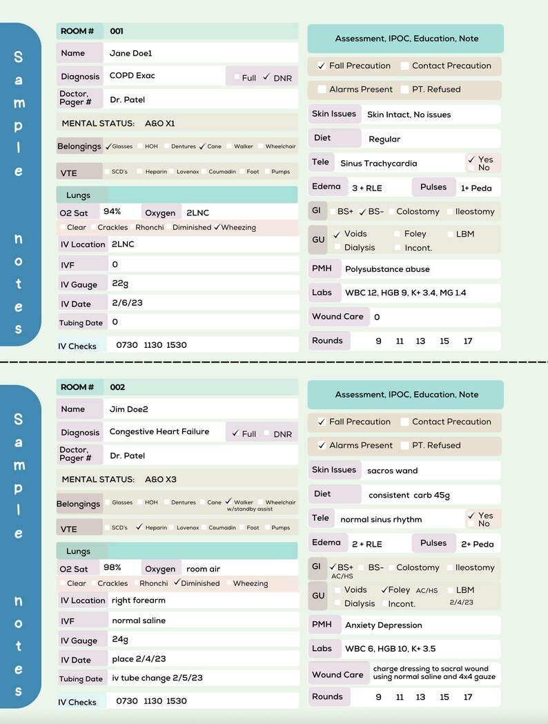 Clinical Report Sheet - Etsy UK
