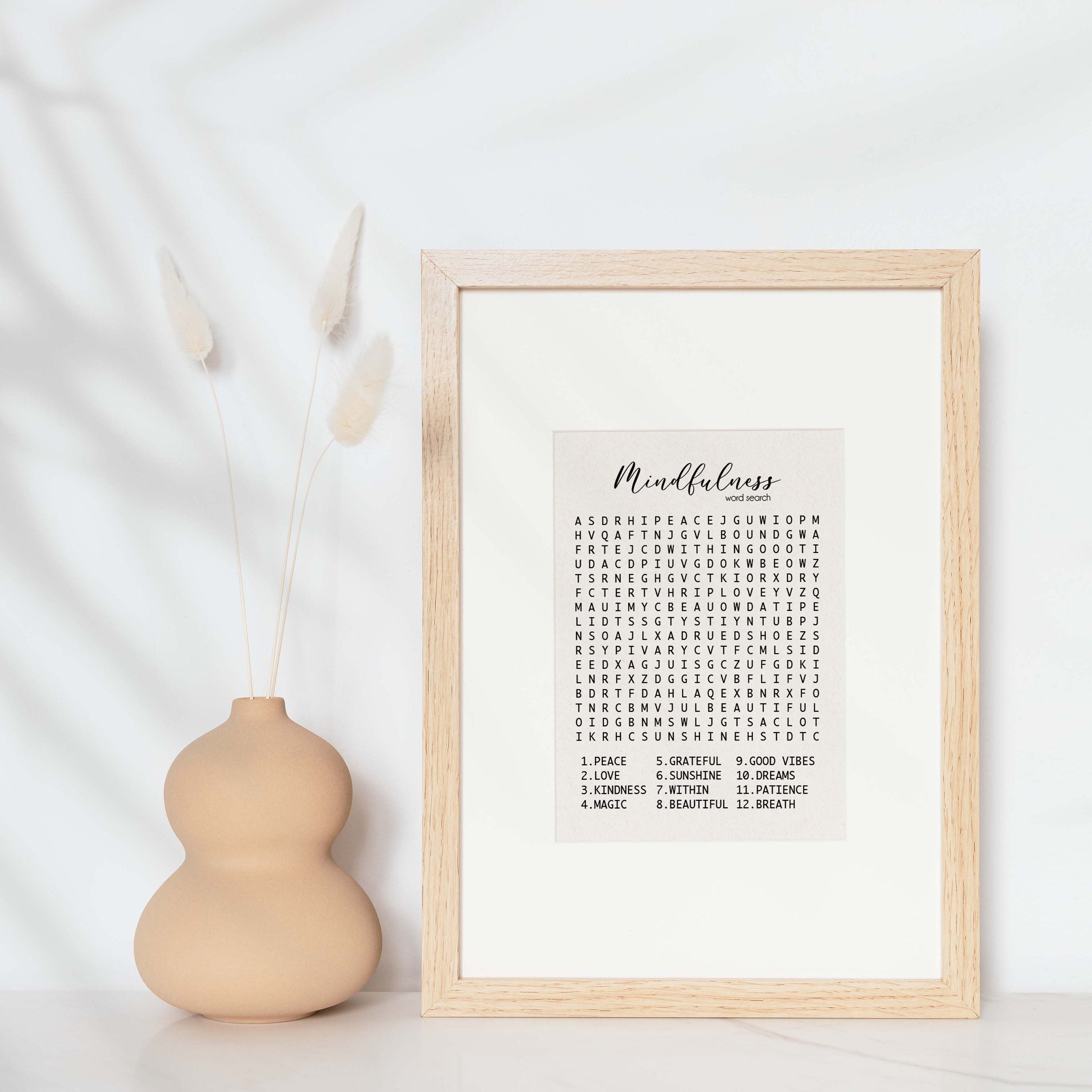 Mindful Word Search - Etsy