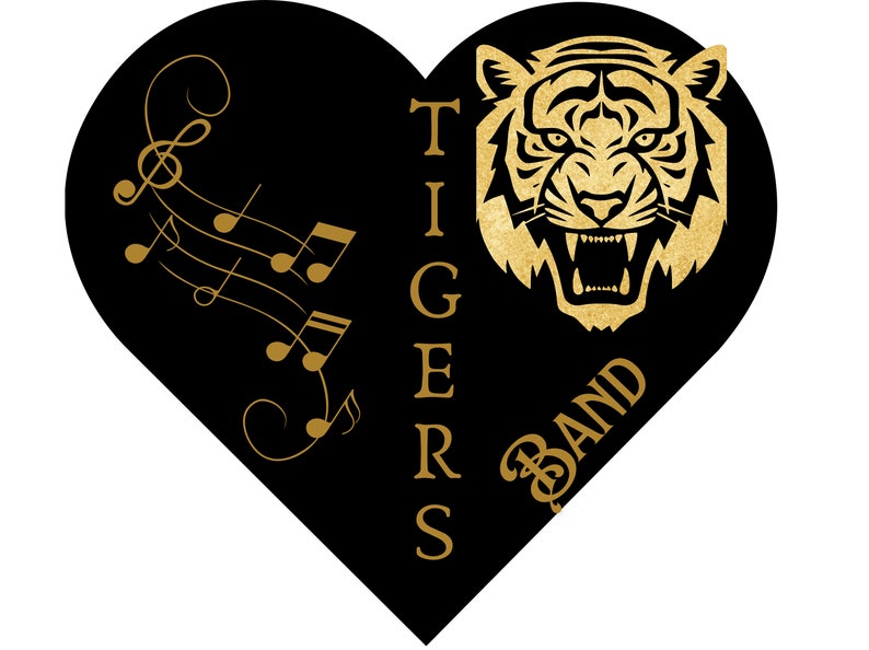 Tigers Heart Band PNG - Etsy