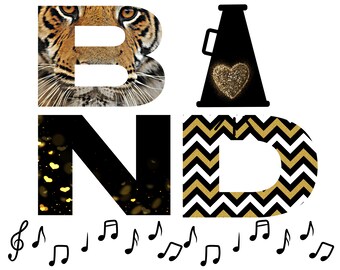 Tigers Band Ver2 - PNG, SVG, PDF - Etsy