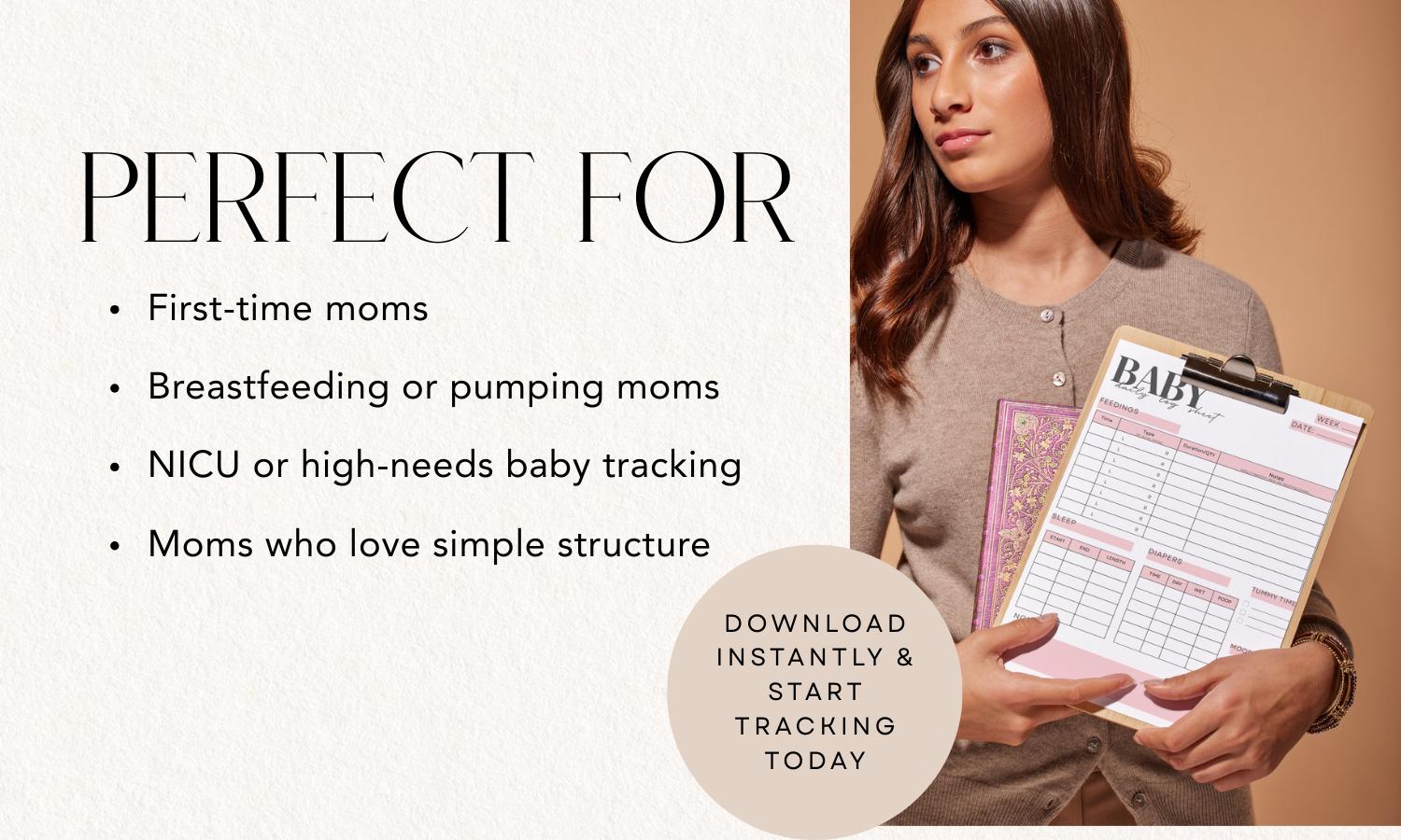 Daily Newborn Log Sheet Printable | Baby Tracker PDF | Feeding Diaper ...