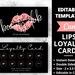 Loyalty Card Lips, Editable Loyalty Cards, Loyalty Cards, Loyalty Card ...