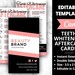 Editable Teeth Whitening Post Care Template, Printable Teeth Whitening ...