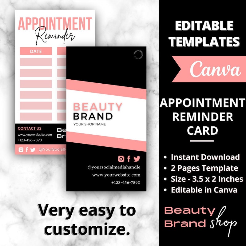 Multiple Appointment Reminder Cards - Etsy