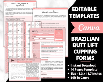 Vacuum Breast and Butt Lift Consent Form & Liability Waiver, Editable ...