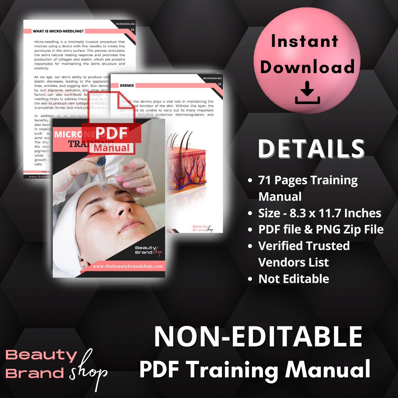 Microneedling PDF Printable Course Training Manual, Beauty Maunal, Skin ...