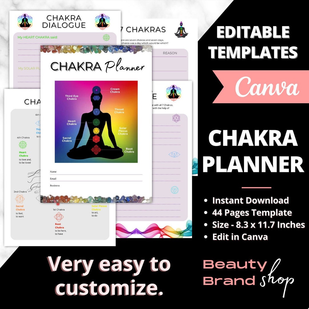 Chakra Journal, Chakra Meditation, Chakra Planner, Chakra Workbook ...