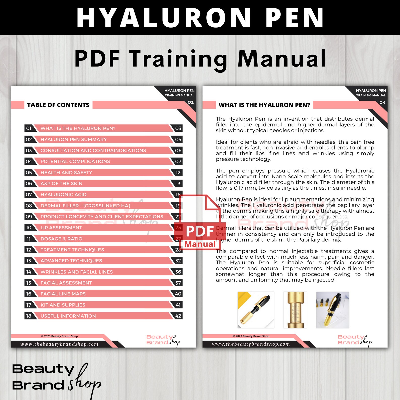 Hyaluron Pen Training Manual Hyaluron Pen Manual Hyaluron - Etsy