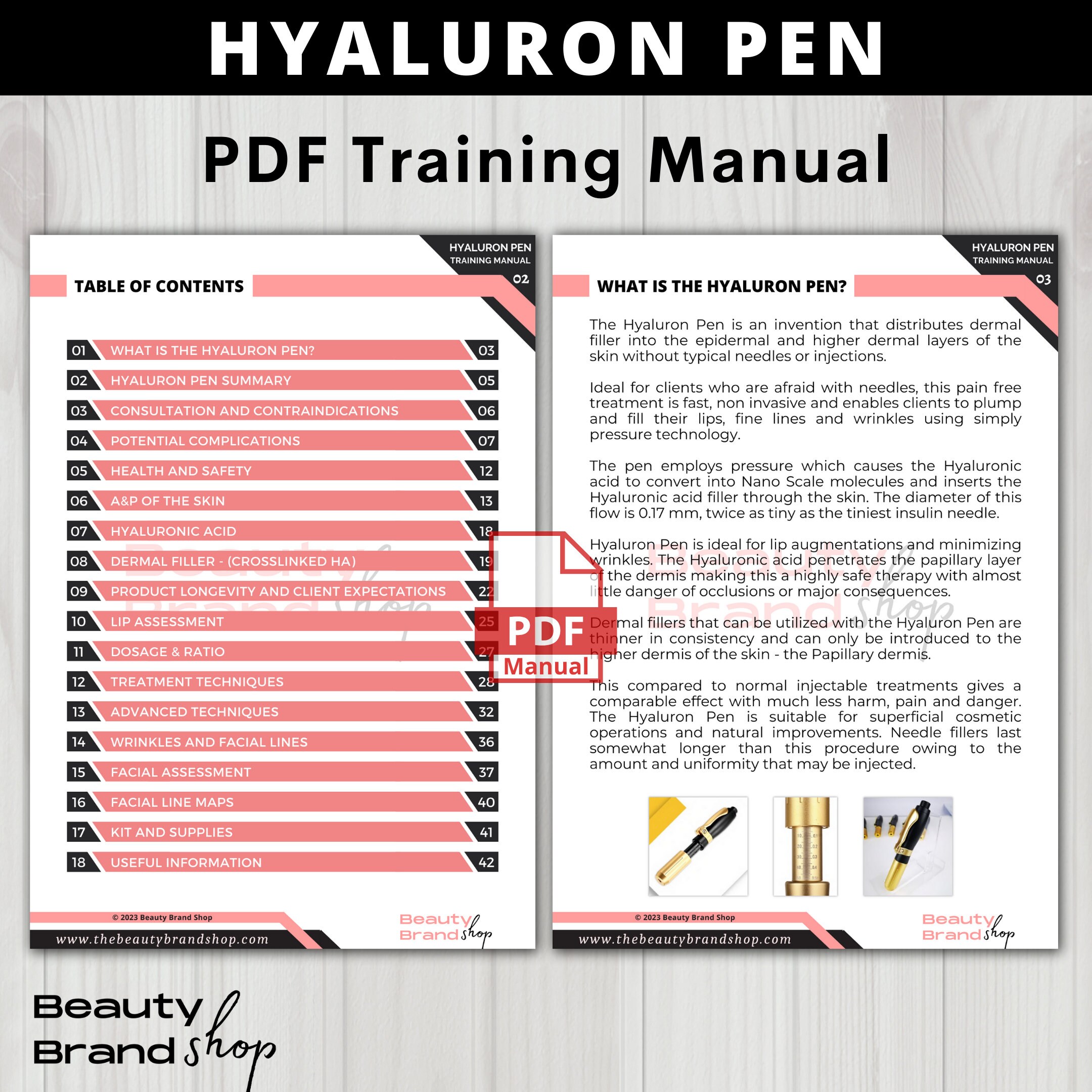 Hyaluron Pen Training Manual Hyaluron Pen Manual Hyaluron - Etsy