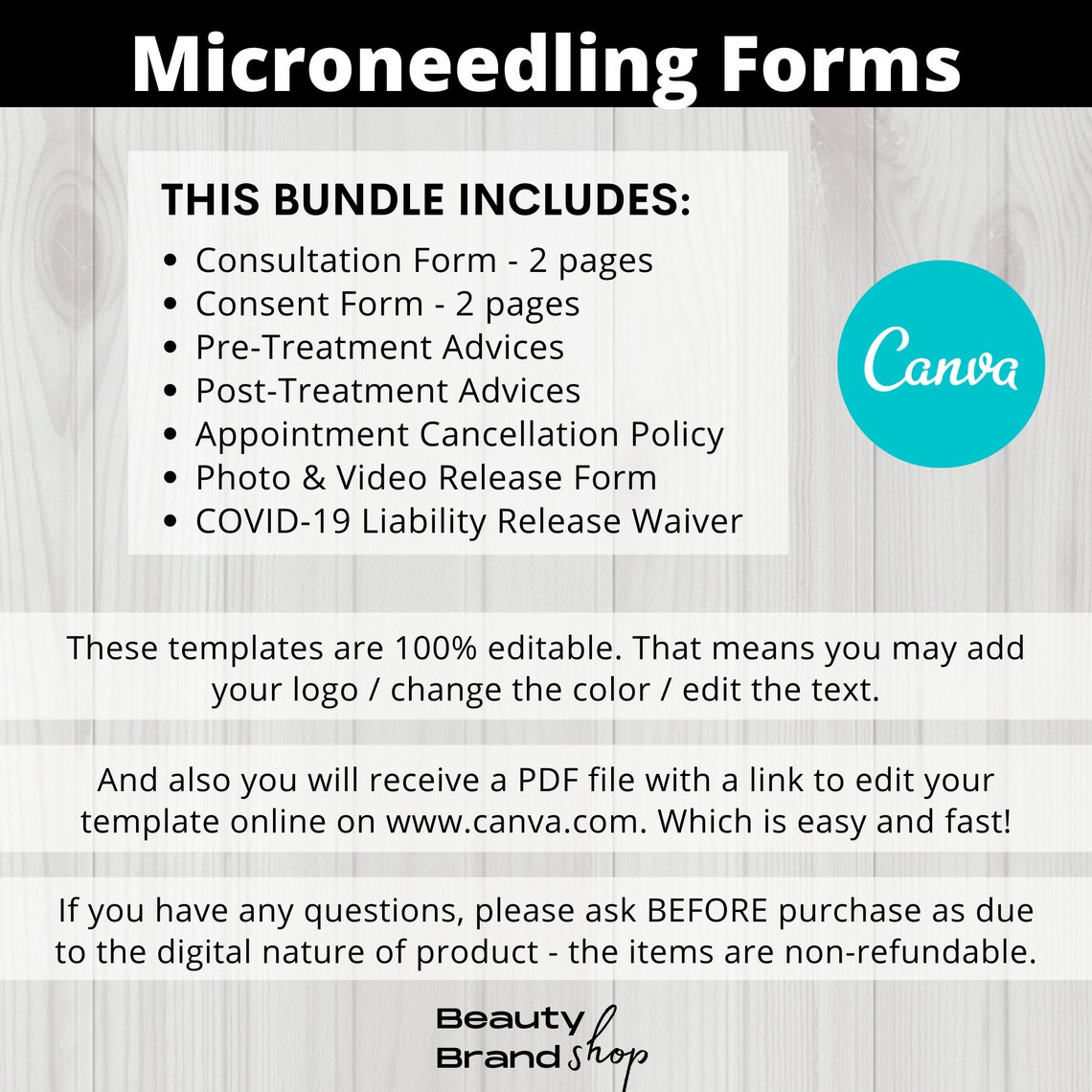 Editable Microneedling Consent Forms Micro Needling Form - Etsy Australia