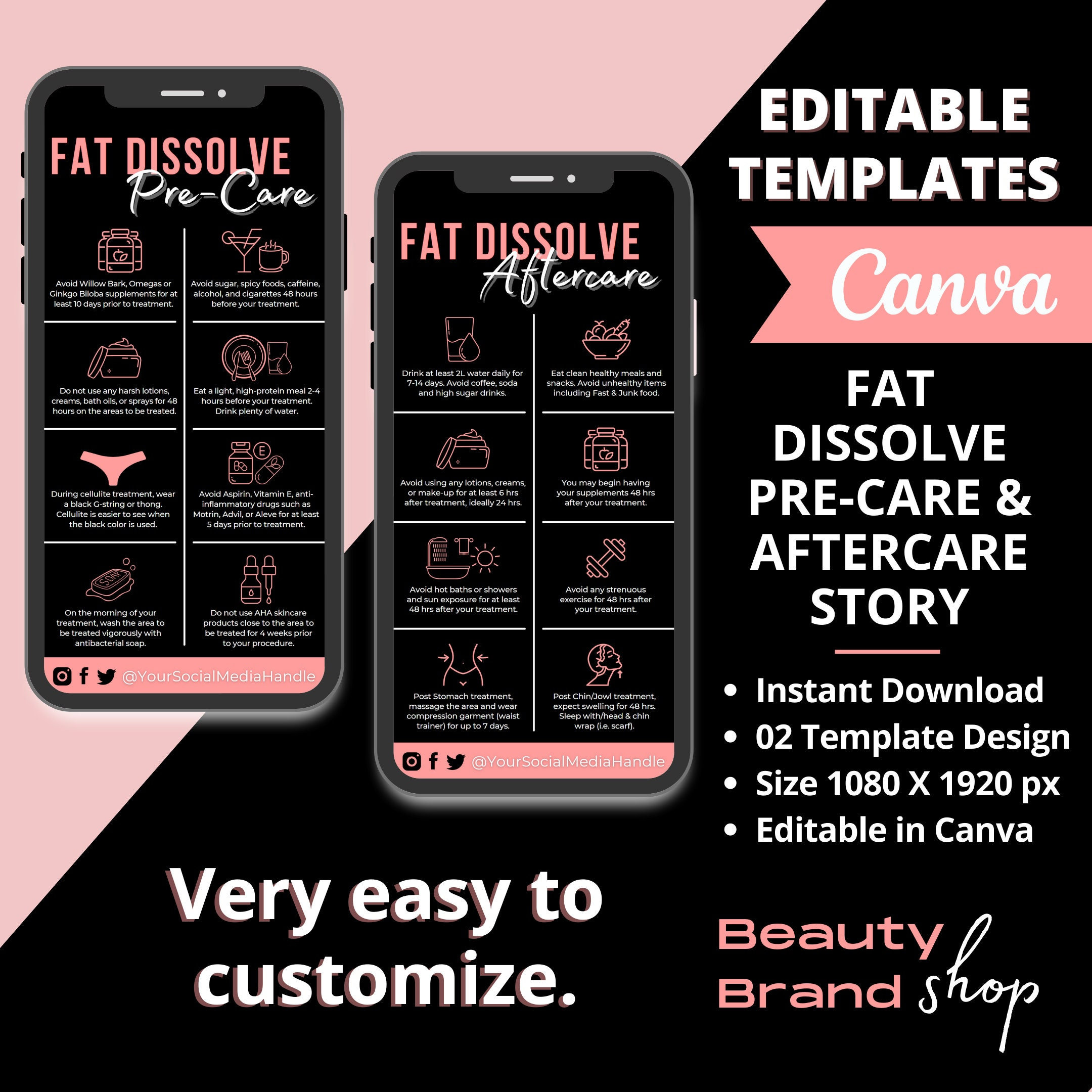 Fat Dissolving Precare and Aftercare Story, Fat Dissolver Care, Pre ...