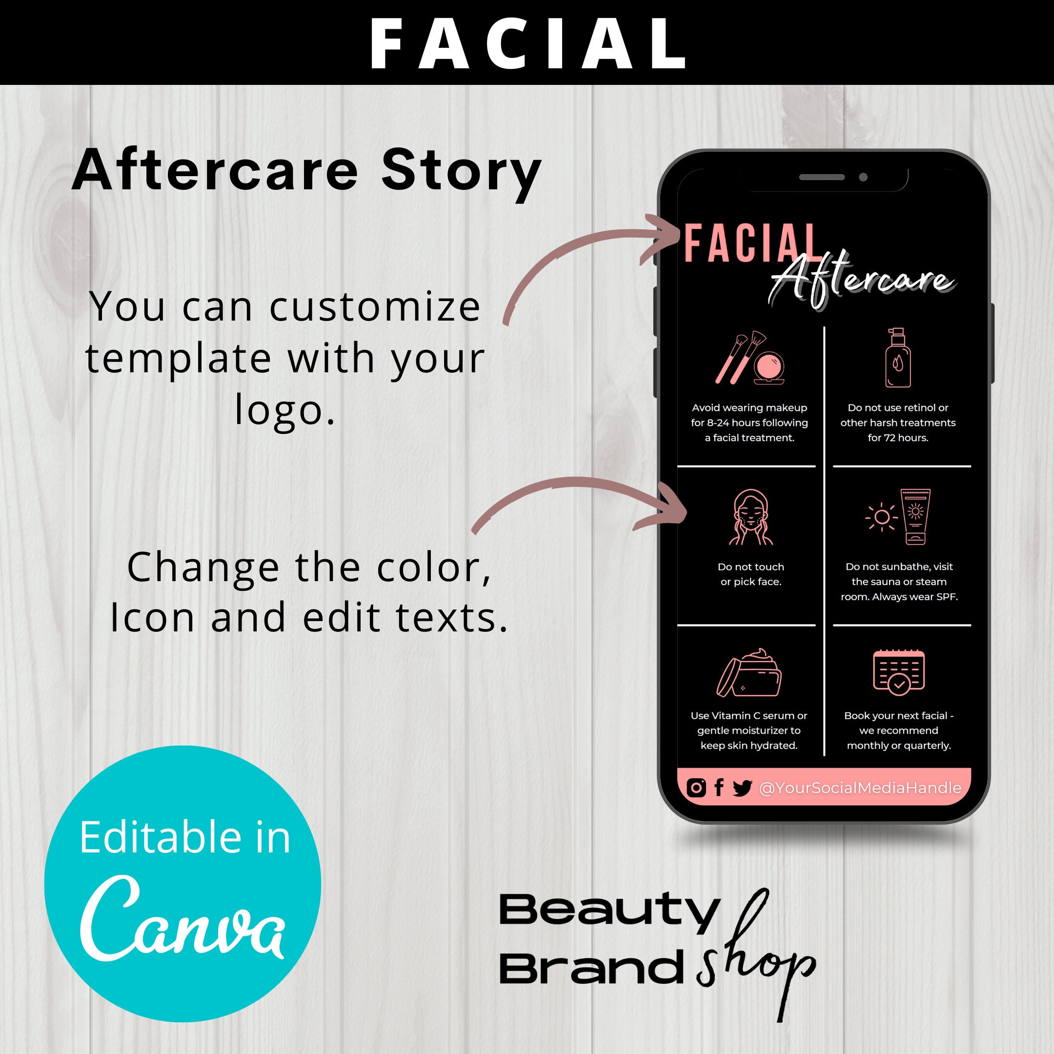 Facial Aftercare Story Facial Aftercare Template Facial - Etsy