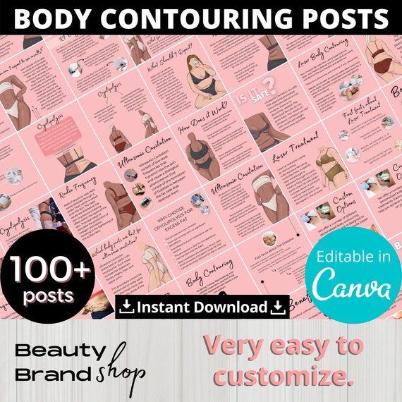 Body Contouring Instagram Post Templates Body Sculpting - Etsy