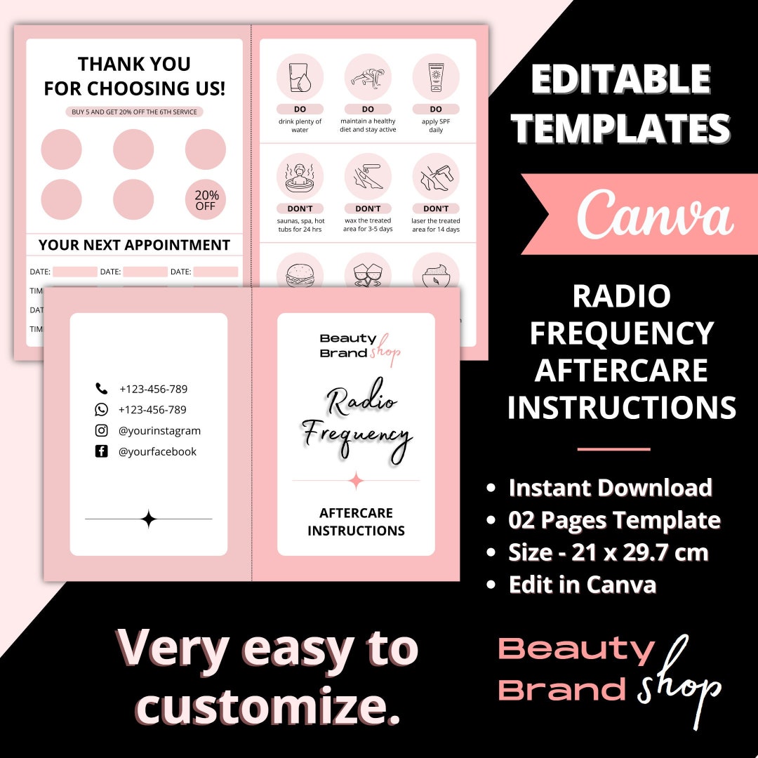 Radio Frequency Aftercare Instructions, Body Contouring, RF Skin ...