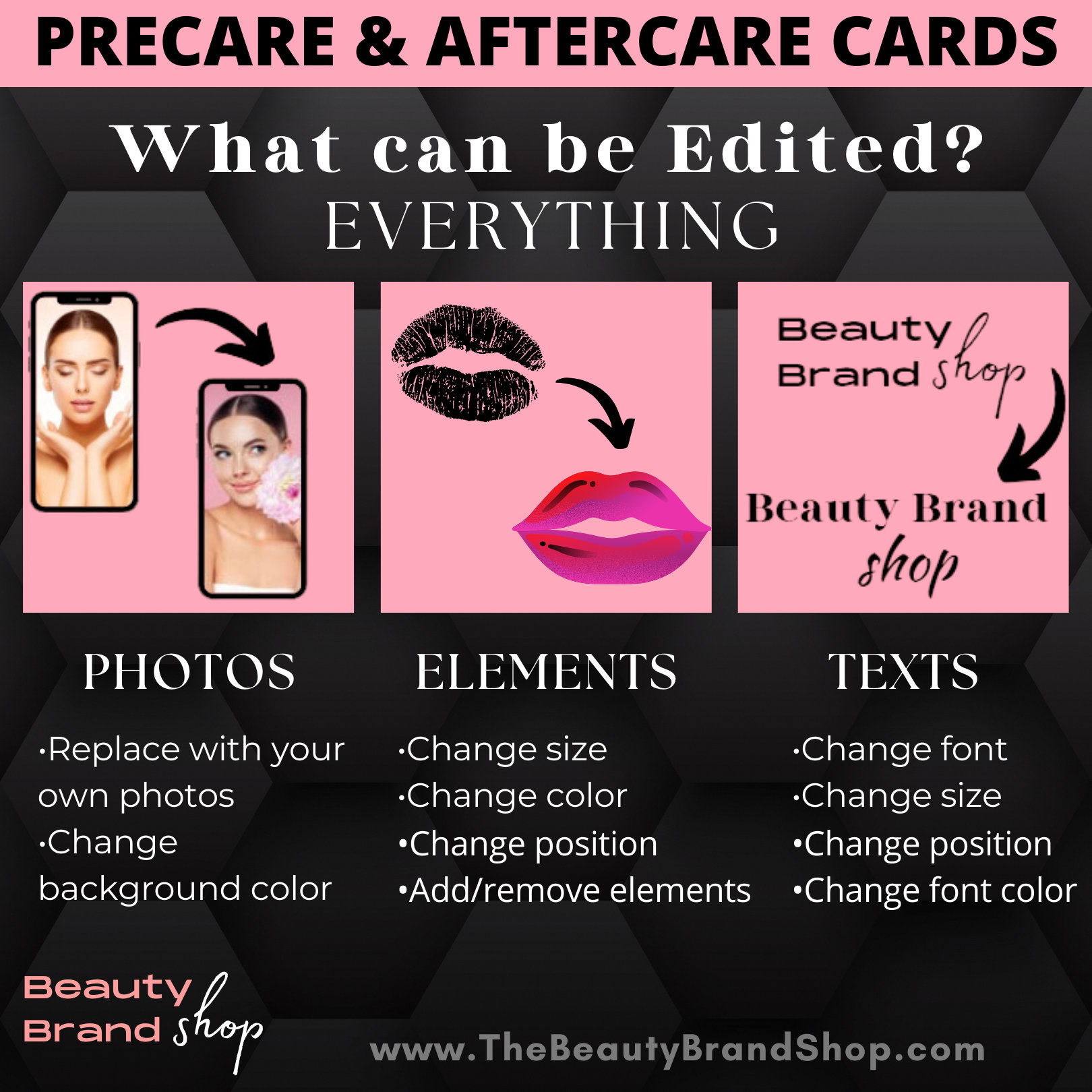 Ear Piercing Aftercare Template Editable Piercing Guide Card - Etsy