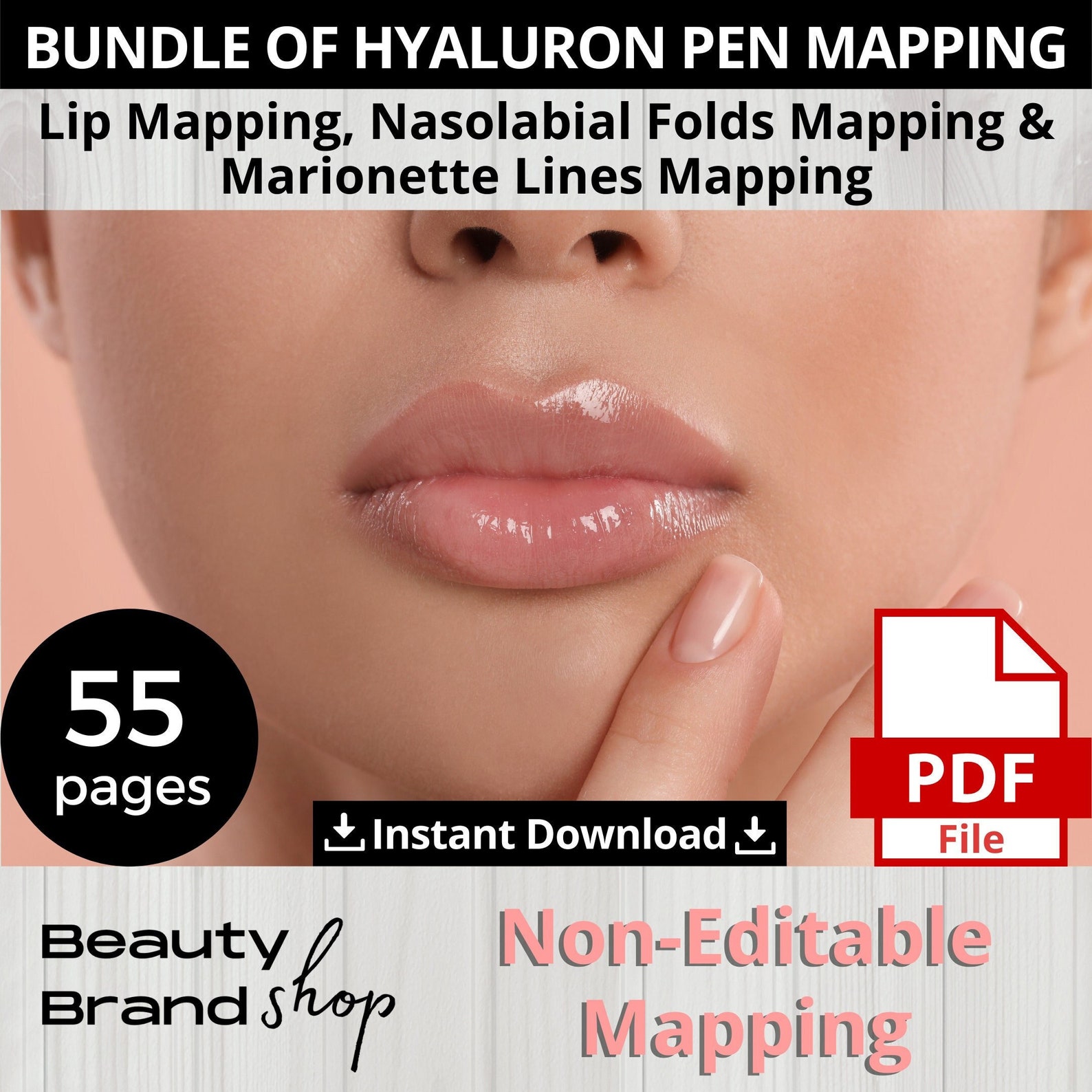 Hyaluron Pen Mapping Lip Mapping Nasolabial Folds Mapping - Etsy