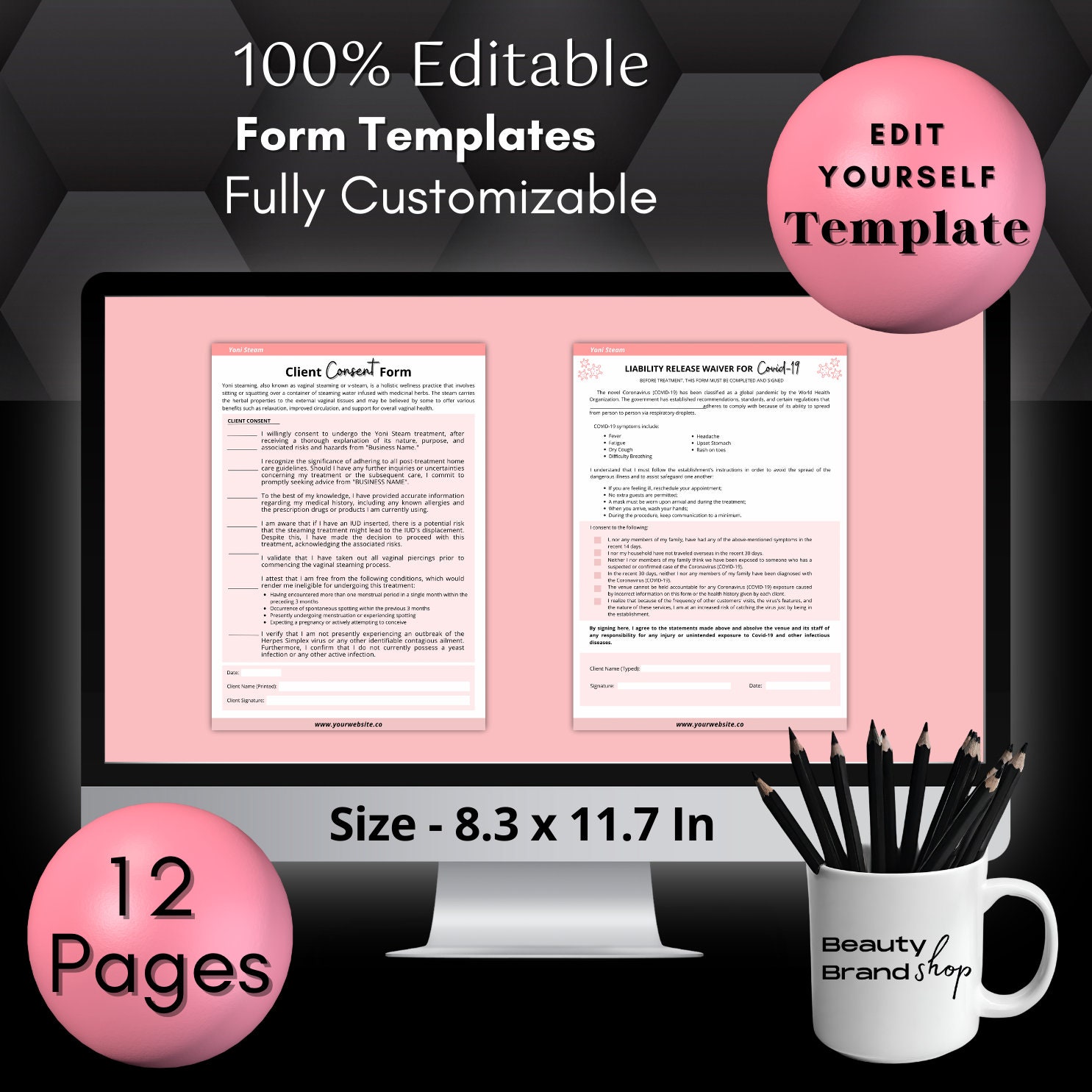 Yoni Steam Forms, Yoni Steam Treatment Consent Forms, Vajacial ...