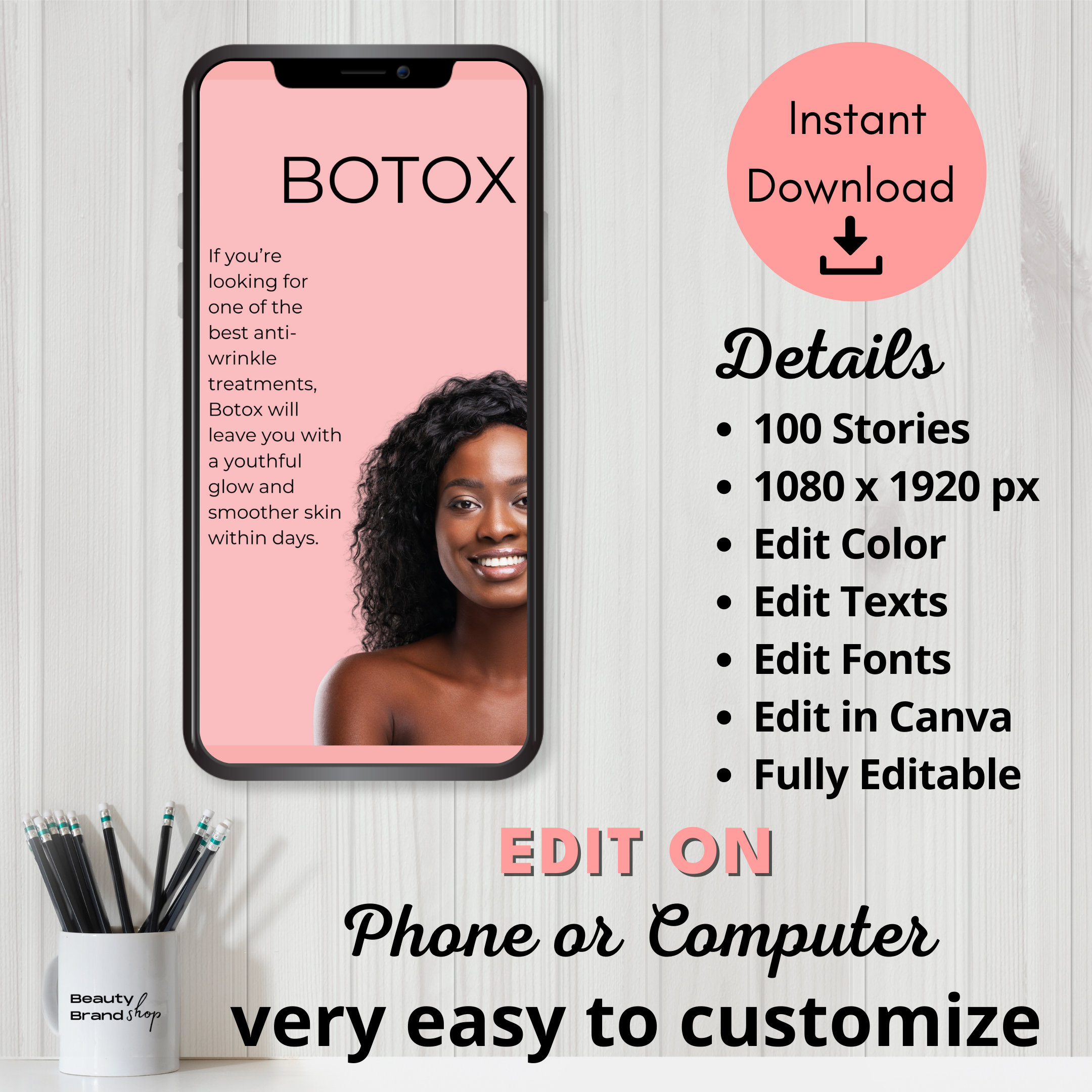 Botox Story, Botox & Filler Instagram Stories, Editable Botox IG Story ...