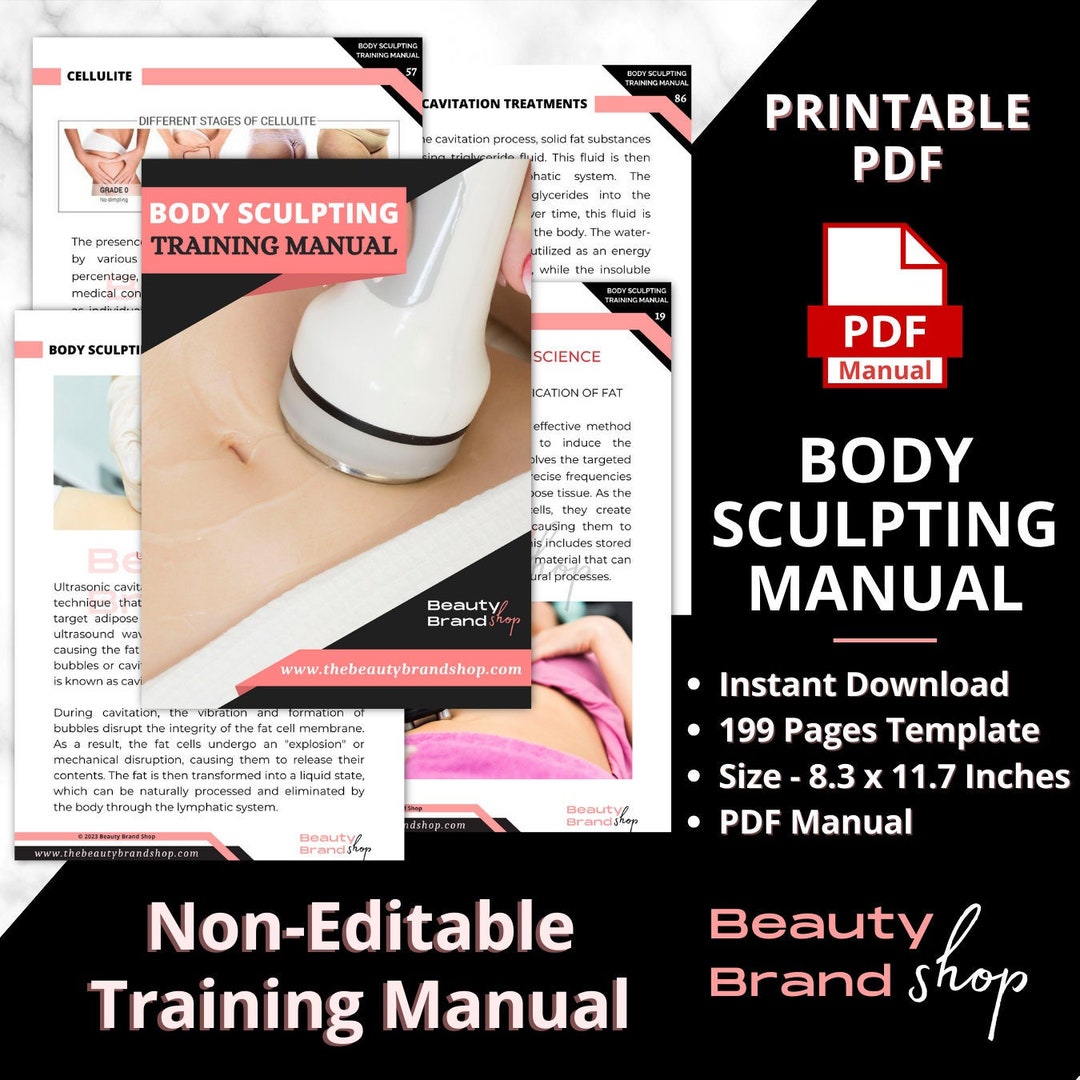Body Sculpting Manual, Body Contouring PDF Training Manuals, RF ...