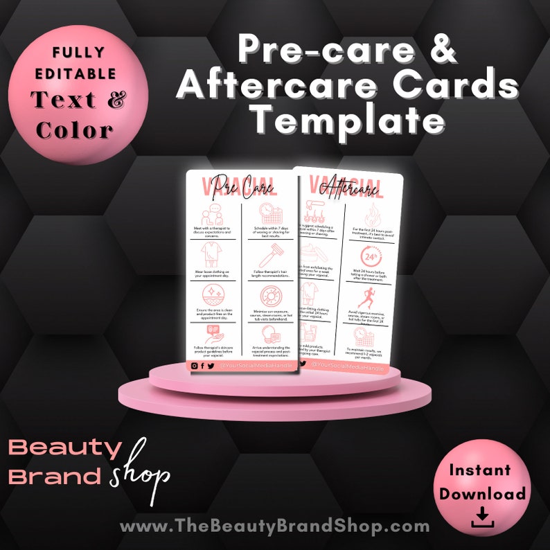 Vajacial Aftercare Template Editable Intimate Facial Care - Etsy